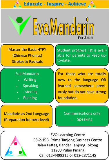 Adult Mandarin Penanglearn Via Skype